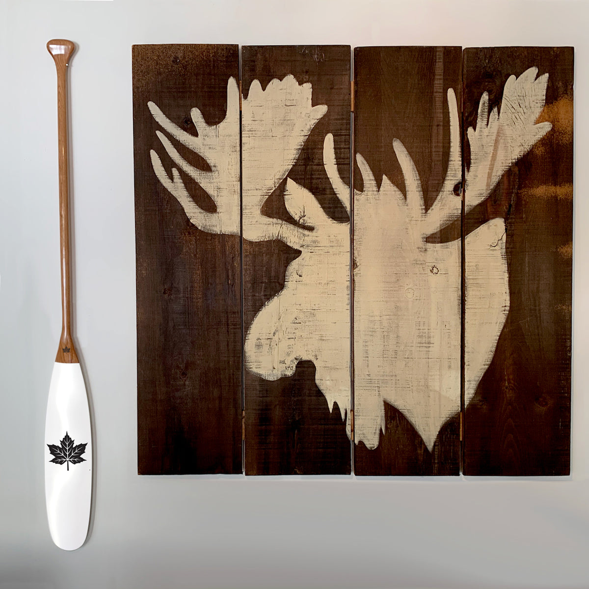 Monochrome Maple Leaf Canoe Paddle – Classic Cottage Outfitters