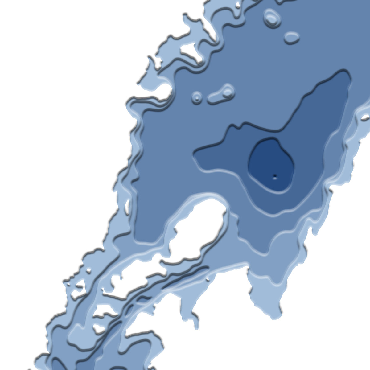Chemong Lake Bathymetric Map Art – Classic Cottage Outfitters